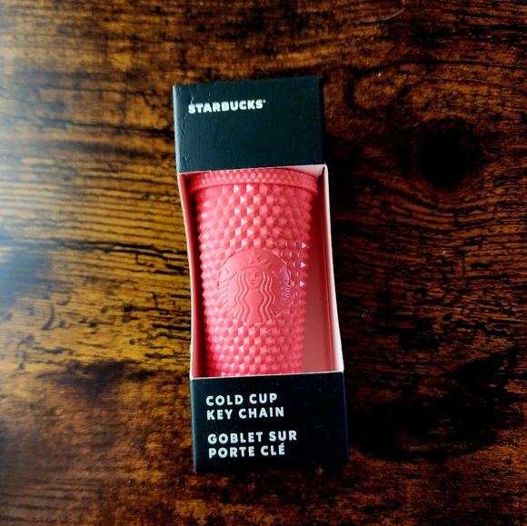 Starbucks | Accessories | It Opens Bright Pink Starbucks Keychain ...